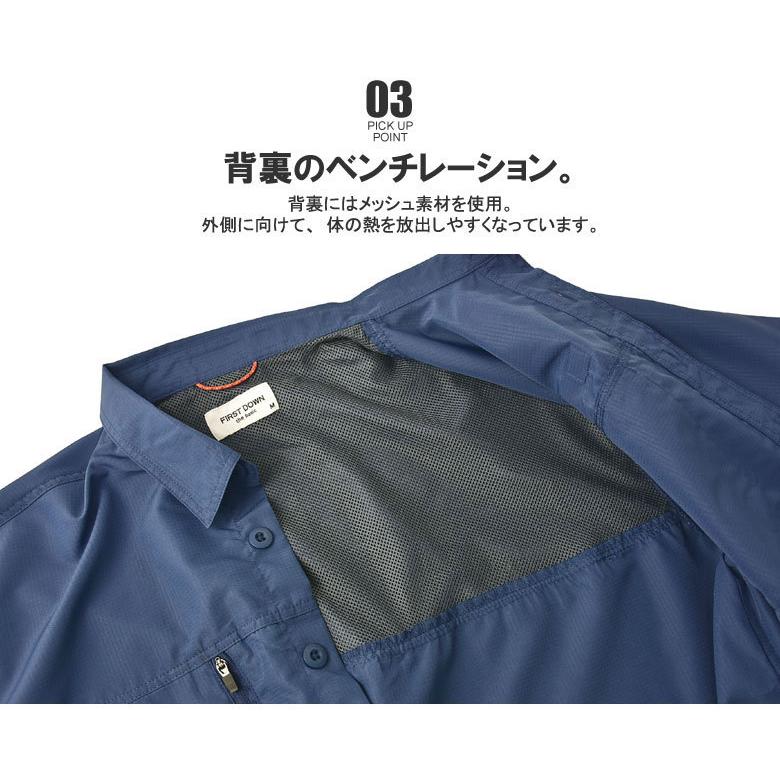 FIRST DOWN ファーストダウン FIRSTDOWN thebasic オーバーシャツ ジャケット メンズ 半袖 シャツ 夏アウター ワークシャツ トップス A1L セール【パケ1】 爆 ...