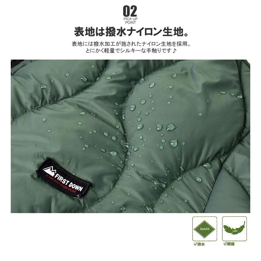 FIRST DOWN EXPLORATION GEAR FIRSTDOWN ファーストダウン メンズ ダウンジャケット 撥水 MA1 スタジャン アウター セール A6I 爆買 : フラグオン ...