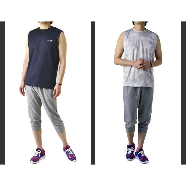 FIRST DOWN 吸汗速乾 Tシャツ ノースリーブ スリーブレス メンズ ランクルT ドライ FIRSTDOWN ファーストダウン ストレッチ タンクトップ B2H セール【パケ2 ...