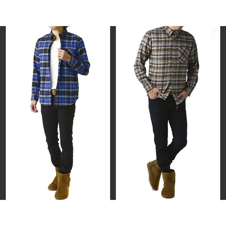 FIRSTDOWN the basic ファーストダウン ネルシャツ メンズ 長袖 起毛シャツ 厚手 ボタンダウン トップス 秋 冬 B8L【パケ1】 : b8l : FLAG ON CREW ...