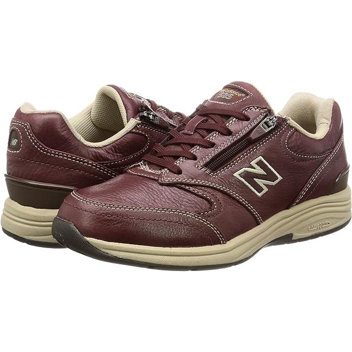 New Balance スニーカー ニューバランス new balance ウォーキングシューズ レディスNB-WW585-BB-ビターブラウン 4E 幅普通 ファスナー付 本革 天然皮革 ...