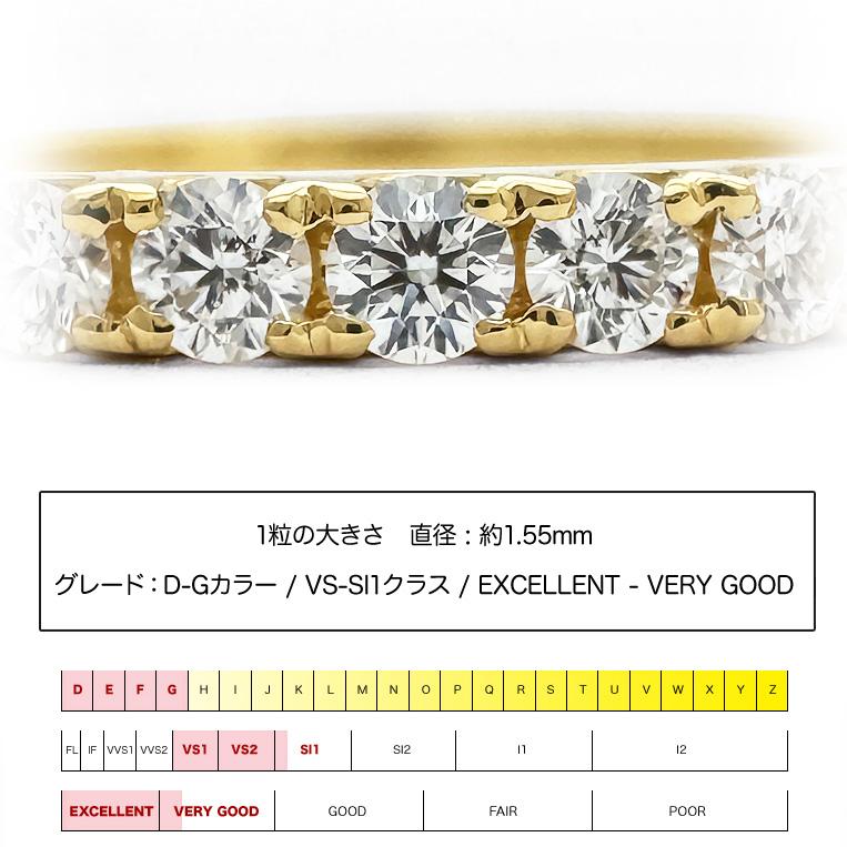 フラッグス flags ダイヤ K18 ダイヤモンド 0.43ct フルエタニティ リング Gravite043f 18金 18K PT Pt900 プラチナ 金 4本爪 爪留め 指輪 記念 ...