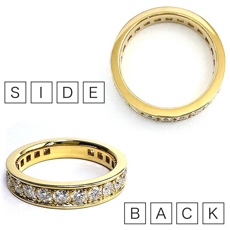 フラッグス flags ダイヤ K18 ダイヤモンド 1.0ct フルエタニティ リング Pile100f 18金 18K PT プラチナ 金 エタニティリング フル 指輪 レール ...