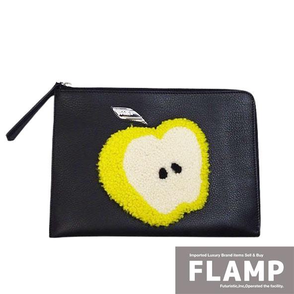 FENDI フェンディ クラッチバッグ 8M0363-5PY ブラック リンゴ FENDI フェンディ クラッチバッグ 8M0363-5PY ブラック リンゴ