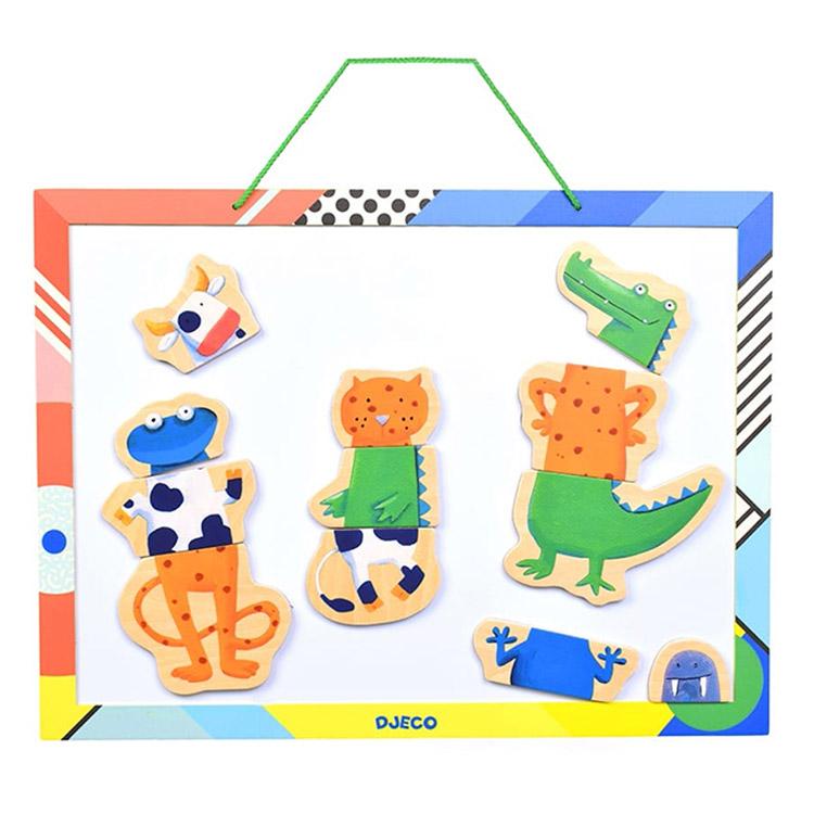 DJECO 3点セット ジェコ 木製マグネット・パズル(クク ジャングル/マグニモ/クレージー アニマルズ) 2歳〜 フランス パズル マグネット 木製 海外× : flanerBaby ...