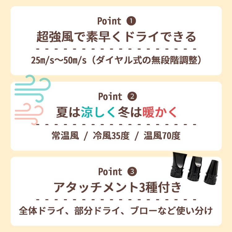 業務用 ペットドライヤー Quick Dry（クイックドライ）＋マイクロファイバータオルセット PSEマーク 1年保証 DogOne（STM ...