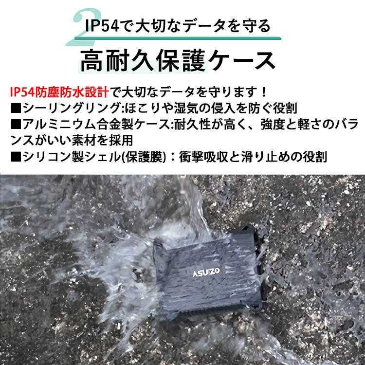 ASUIZO CAZE 耐衝撃カードケース ｜高速データ転送 カードリーダー USB Type-C SD4.0 UHS-II 対応 USB 3 ...