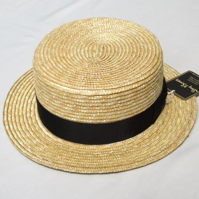 Dry Bones 60cm ドライボーンズ Straw Boater Hat カンカン帽 ストローハット ナチュラル : フラッシュキャデラック - 通販 - Yahoo!ショッピング