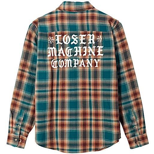 XLサイズ LOSER MACHINE WESTPORT WOVEN ヘビーウェイト L/Sチェックネルシャツ ルーザーマシーン ブルー色 ...