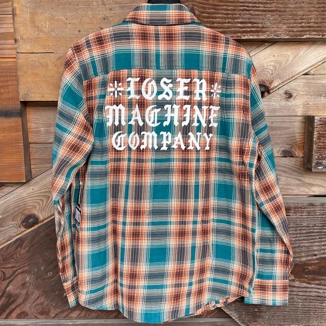 XLサイズ LOSER MACHINE WESTPORT WOVEN ヘビーウェイト L/Sチェックネルシャツ ルーザーマシーン ブルー色 ...
