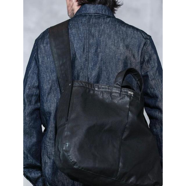 PEANUTS＆CO 限定 Peanuts&Co ACVM コラボ WAXED COTTON NEWS PAPER BAG Black ...