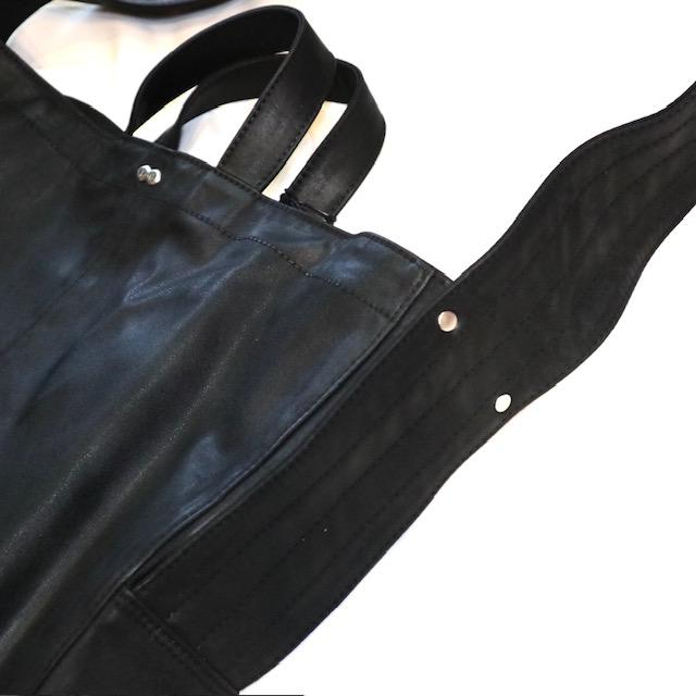 PEANUTS＆CO 限定 Peanuts&Co ACVM コラボ WAXED COTTON NEWS PAPER BAG Black ...