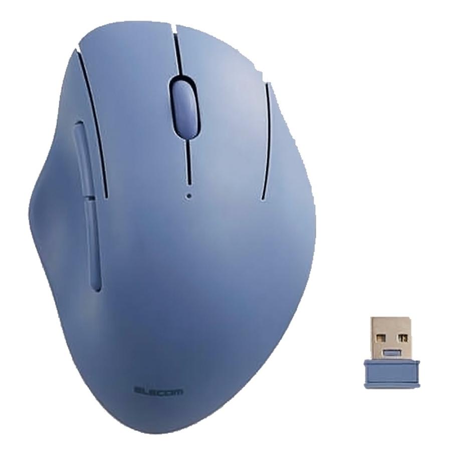 ELECOM ワイヤレス マウス 無線 2.4GHz 静音 5ボタン エレコム SHELLPHA 2000dpi Blue LED 抗菌 仕様 静音設計 電池式 ネイビー M ...