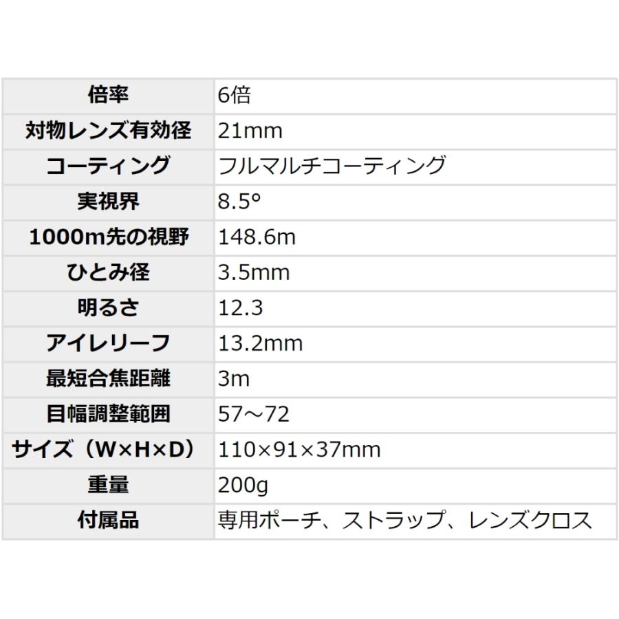 ケンコー・トキナー 双眼鏡 6倍 ultraVIEW ウルトラビューH 6×21DH FMC Kenko 口径21mm ダハプリズム フルマルチコート 軽量 アルミダイカスト製 ホワイト ...