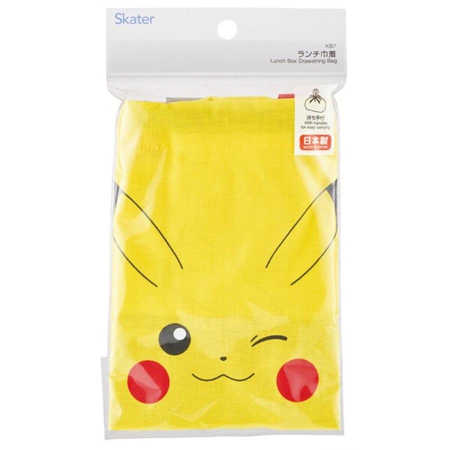 スケーター ランチ巾着 ピカチュウフェイス 25 ポケモン 巾着袋 お弁当巾着 お弁当袋 SKATER 子供 レディース用 綿100% サイズ290×165×マチ120mm 715785 ...