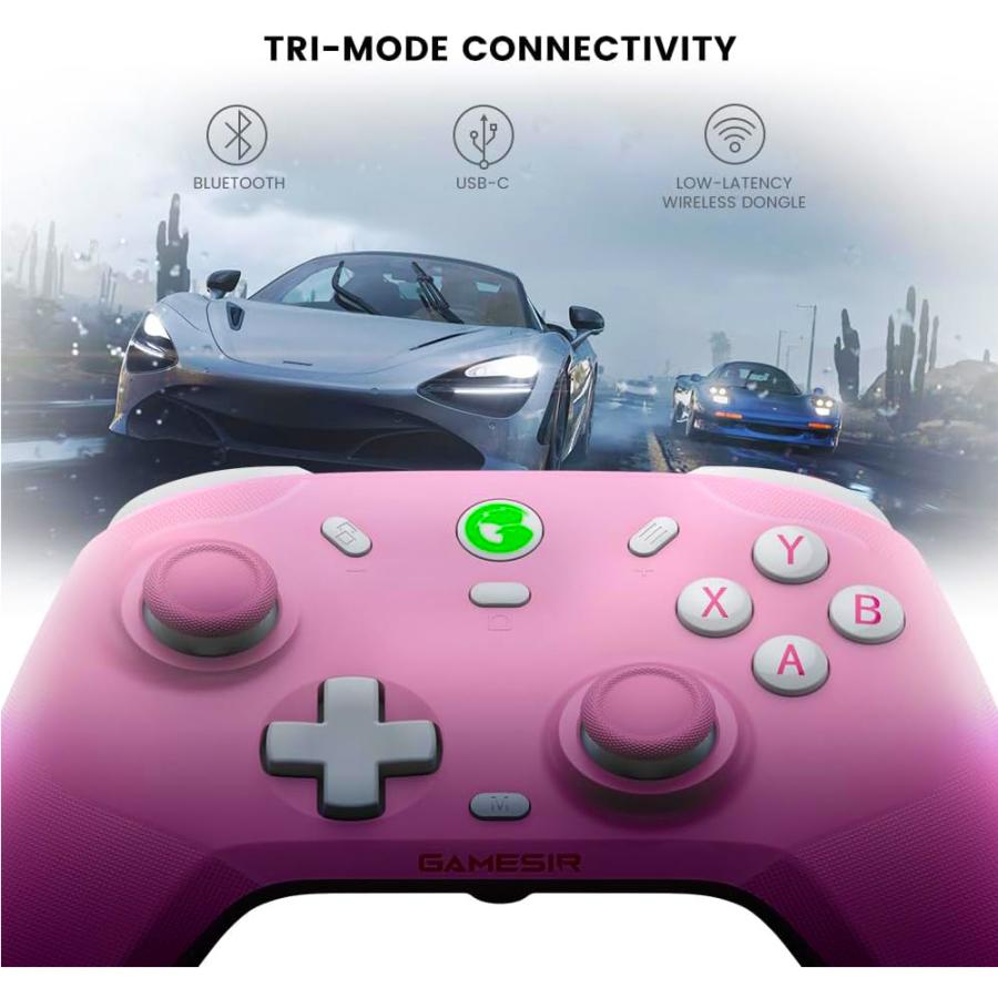 GameSir ゲーミングコントローラー GameSir T4 Cyclone Pro Pink 有線(USB)/Bluetooth/無線2 ...