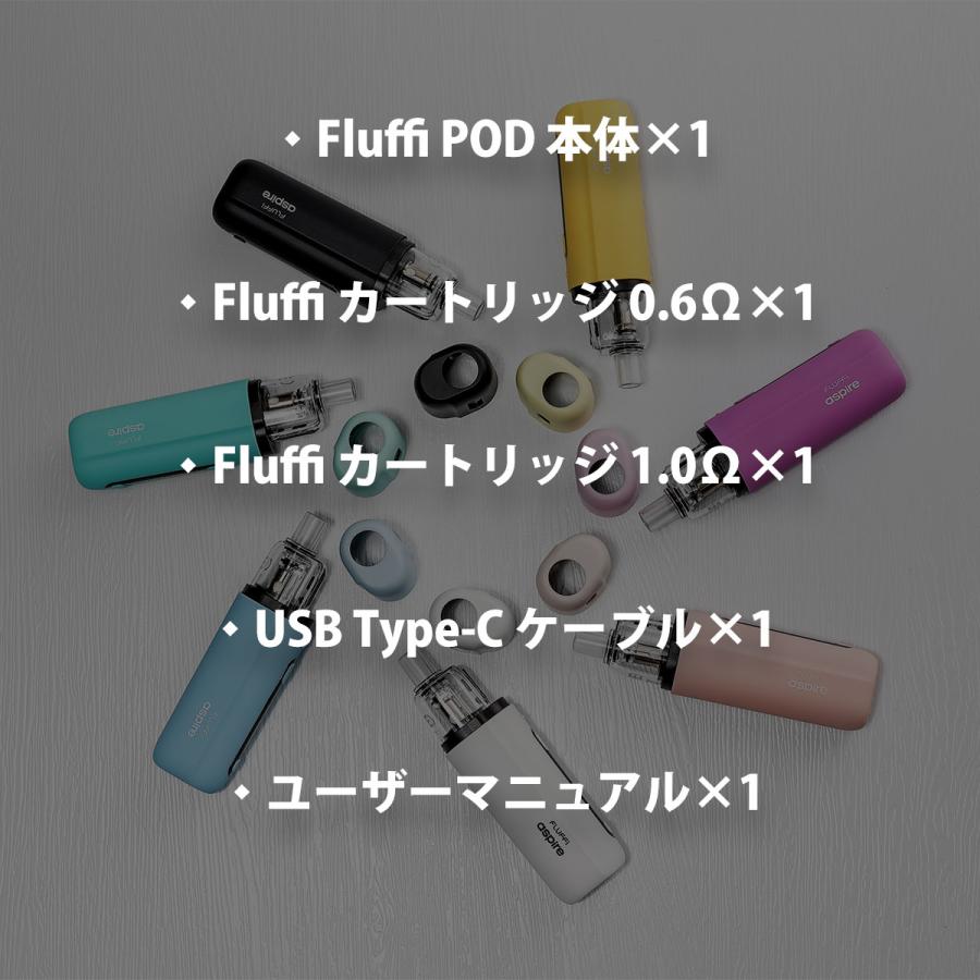aspire（アスパイア） 電子タバコ vape pod aspire Fluffi フラッフィー ポッド pod型 MTL ベイプ ベープ ...
