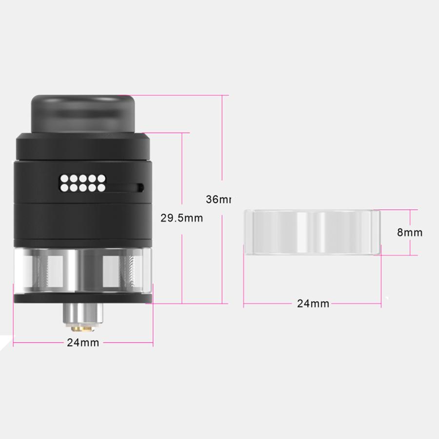 Damnvape NITROUS RDA with Tank 24mm RDTA ダムンベイプ ナイトラス 電子タバコ vape アトマイザー ...