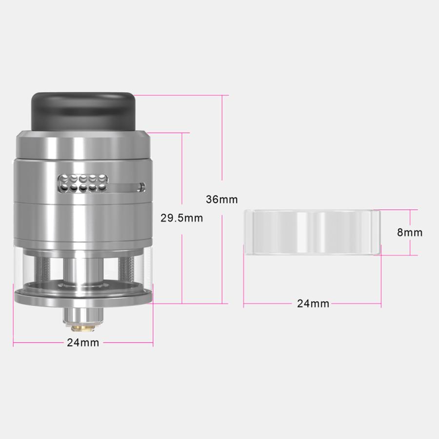 Damnvape NITROUS RDA with Tank 24mm RDTA ダムンベイプ ナイトラス 電子タバコ vape アトマイザー ...