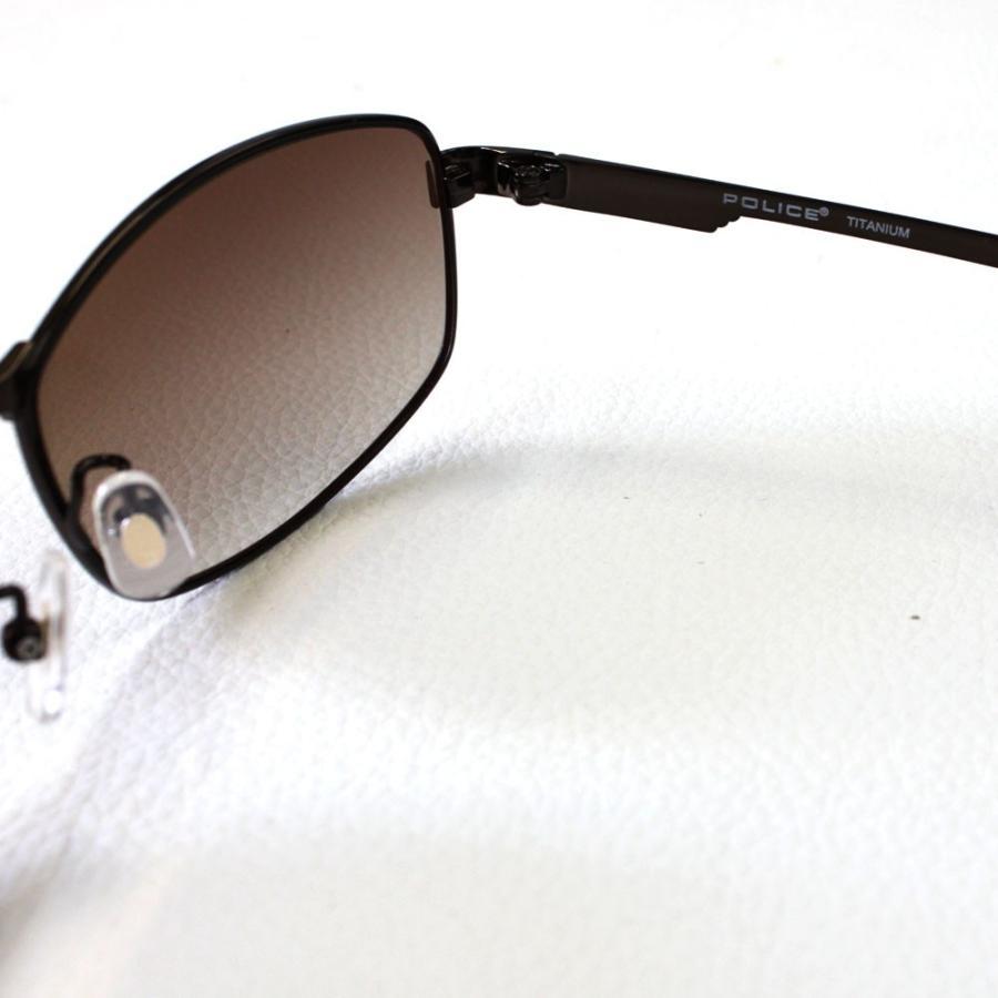 POLICE ポリス サングラス メンズ ブランド メンズサングラス スクエア型 ブラウン UVカット SPL743J-0K03 : メンズ ...