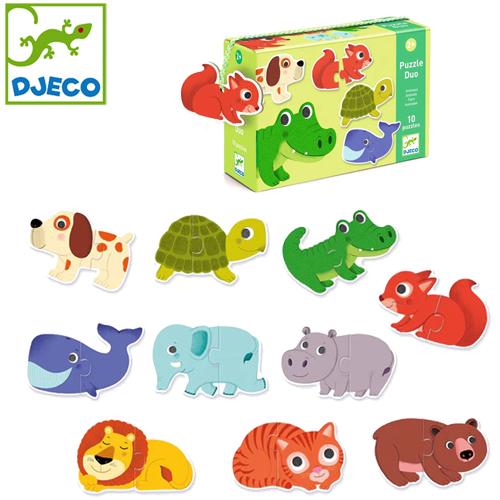 DJECO 2ピースパズル パズルデュオ アニモ ジェコ 知育玩具 2歳 2ピース パズル 幼児 誕生日プレゼント 男の子 女の子 : F.L.Clover - 通販 - Yahoo!ショッピング