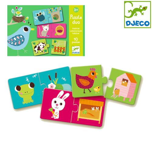 DJECO 2ピースパズル パズルデュオ ハビタット ジェコ 知育玩具 2歳 2ピース パズル 幼児 誕生日プレゼント 男の子 女の子 : F.L.Clover - 通販 - Yahoo!ショッピング