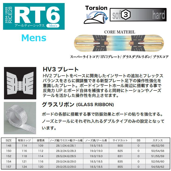 24-25 RICE28 ライス スノーボード RT6 アールティーシックス メンズ レディース ship1 : 24rc01rt6 : FLEA フレア - 通販 - Yahoo!ショッピング