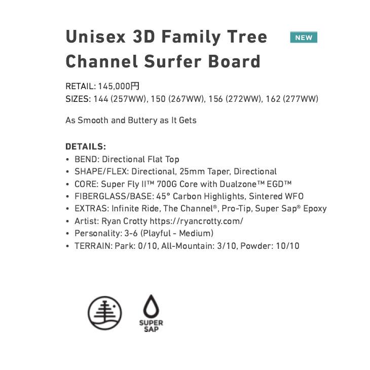24-25 BURTON バートン スノーボード Unisex 3D Family Tree Channel Surfer Board ...