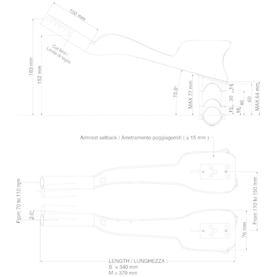 DEDA JET ONE デダ ジェット 1 カーボンモノコック クリップオン エアロバー : フリートBIKE AND TRIATHLON ...
