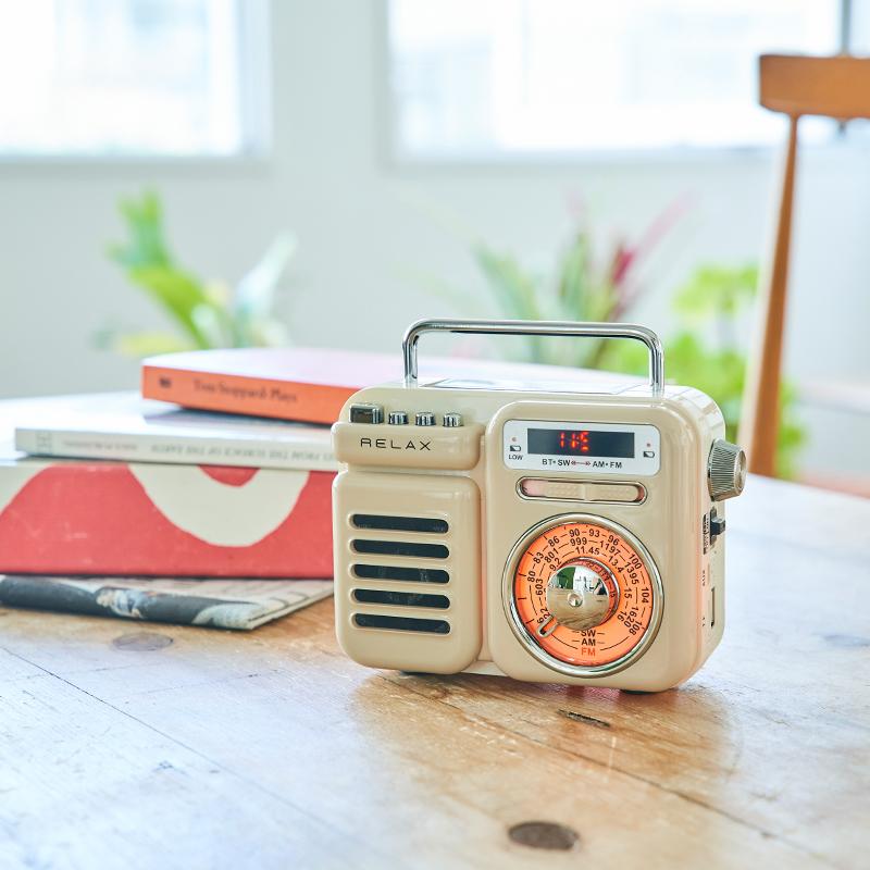 RELAX Multi Retro Radio（マルチレトロラジオ）多機能防災ラジオ Bluetoothスピーカー : Feelgood ...