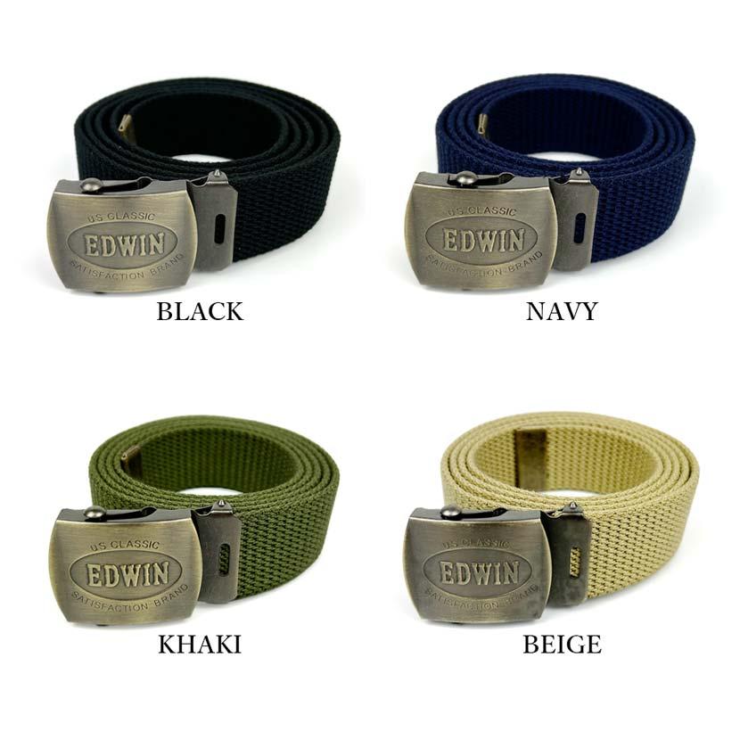 EDWIN(エドウィン)ガチャベルト GIベルト 120cm ロゴ デザイン バックル アンティークゴールド カジュアル アクリル素材 男女兼用(メンズ レディース)0101299 : エフ ...