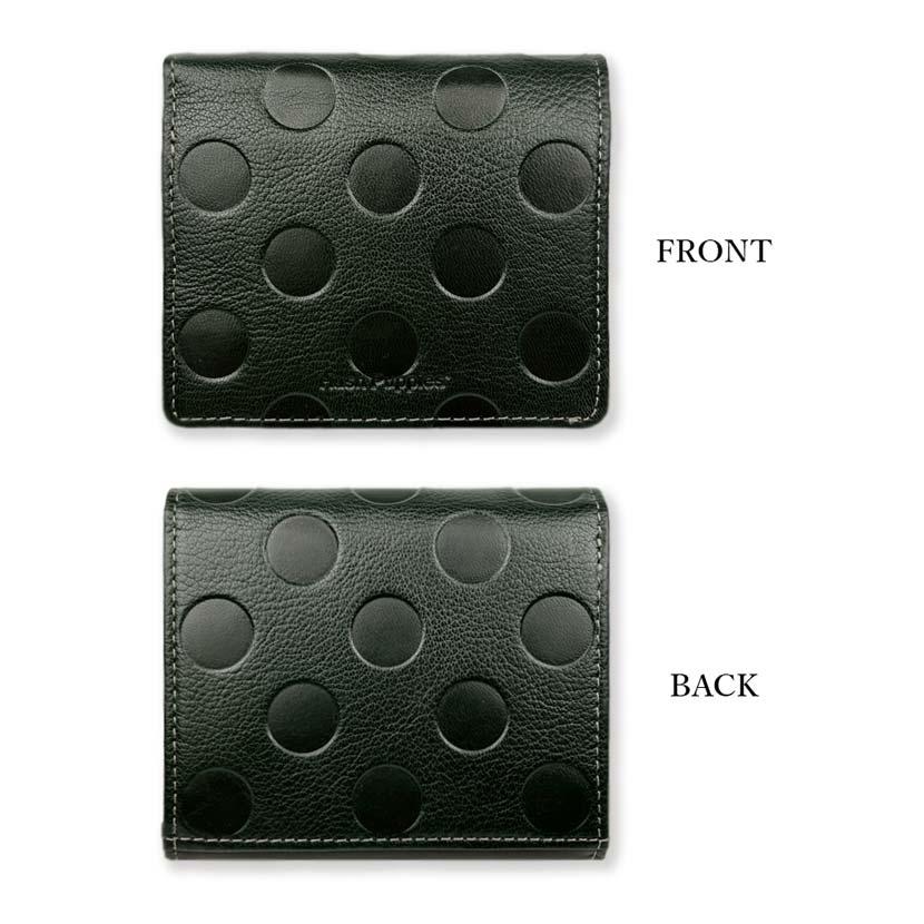 Hush Puppies(ハッシュパピー)二つ折り 財布 コンパクトウォレット ドット柄 ボックス型 BOX型 コインケース ゴートレザー 山羊革 本革(レディース)hp5741 : エフ ...