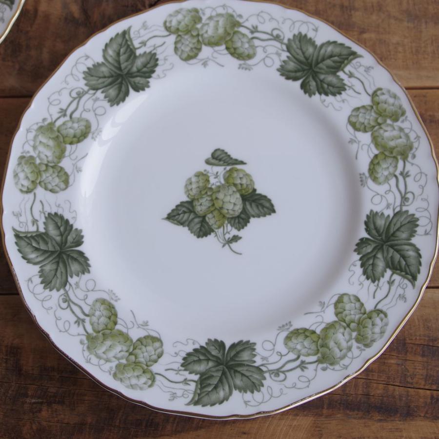ROYAL WORCESTER 2枚セット ロイヤルウースター マトン ケーキ皿 20cm ホップ柄 ボタニカル柄 デザートプレート お皿 アンティーク ヴィンテージ 食器 マソン ...