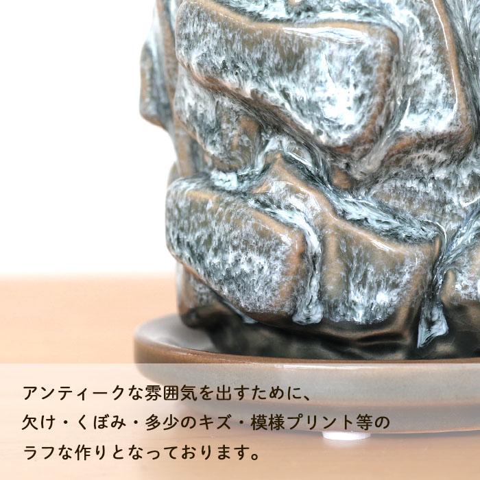 資 RY-3133 LVP 3.5号 ロックポット 受皿付 陶器 鉢 植木鉢 インテリア 多肉植物 おしゃれ 観葉植物 mrk : フラワーネット日本花キ流通 - 通販 - Yahoo!ショッピング