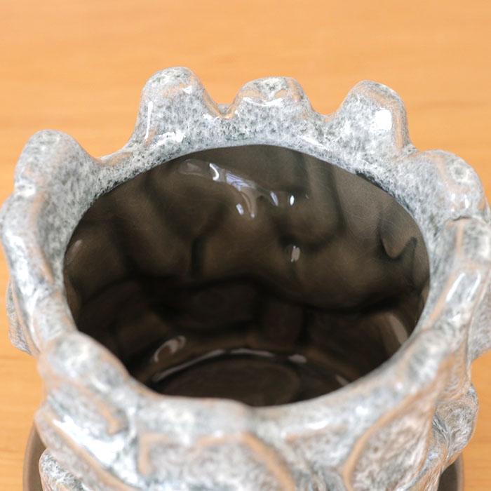 資 RY-3133 LVP 3.5号 ロックポット 受皿付 陶器 鉢 植木鉢 インテリア 多肉植物 おしゃれ 観葉植物 mrk : フラワーネット日本花キ流通 - 通販 - Yahoo!ショッピング