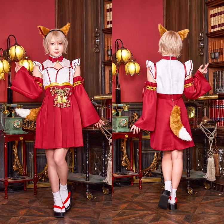 clearstone 狐 キツネ 巫女 神子 レディース 女性 女 衣装 仮装 コスプレ コスチューム ハイカラニズム キツネミコ : LUNACOCO - 通販 - Yahoo!ショッピング