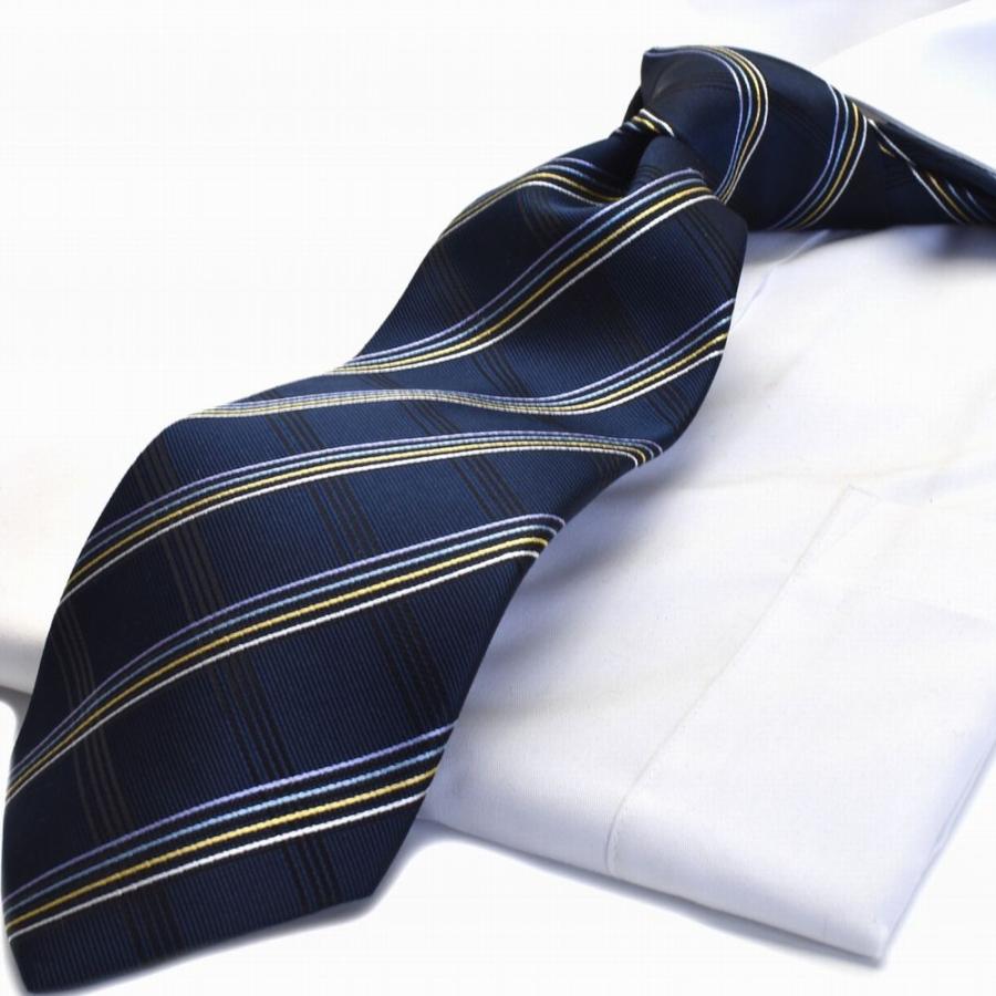 ネクタイ MICHIKO LONDON ミチコロンドン ダークネイビー 格子柄 m-23a 日本製 ポイント利用 : ネクタイの専門店Flying Blue - 通販 - Yahoo!ショッピング