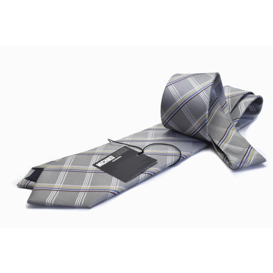 ネクタイ プレゼント ギフト ギフト 就活 MICHIKO LONDON ミチコロンドン グレー 格子柄/m-23c 日本製 :m-23c:ネクタイの専門店Flying Blue - 通販 ...