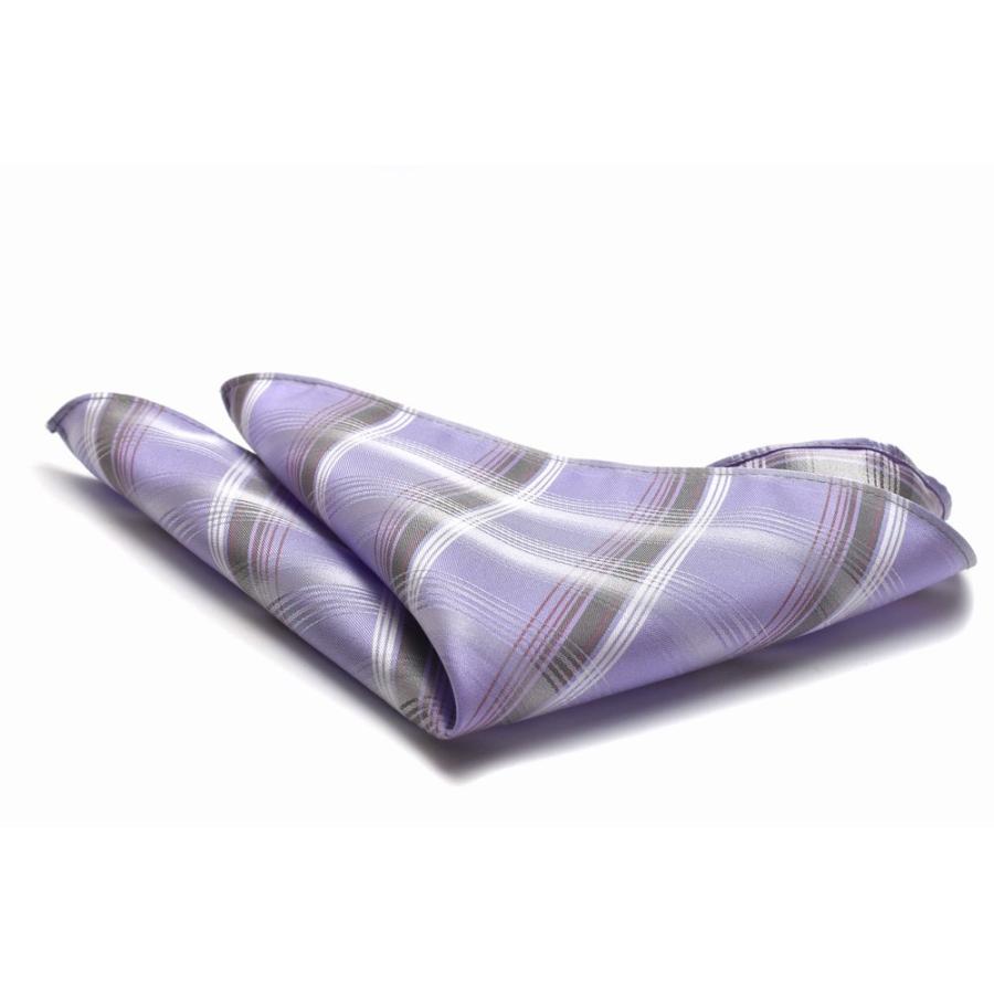 MICHIKO LONDON ジャガードチーフ(シルク100%) チェック柄 パープル m-po-126f 日本製 ポイント利用 : ネクタイの専門店Flying Blue - 通販 ...