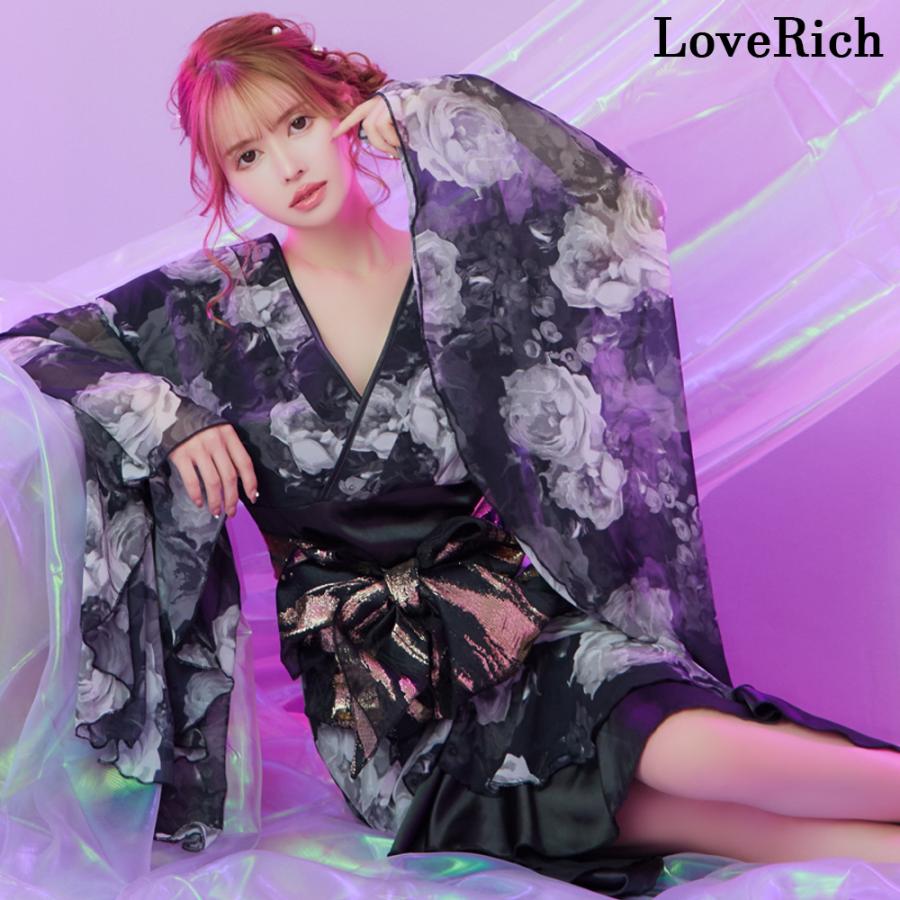 【高級ライン】【2点セット】フリル 花柄 シフォン ロング 豪華 帯 花魁 着物 ドレス コスプレ ハロウィン キャバドレス :1315:LoveRich - 通販 - Yahoo!ショッピング