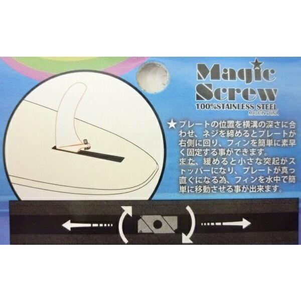 MAGIC SCREW マジックスクリュー ロングボード FIN BOX ナット＆プレート 品番:SA087 ボルト いもねじ シングル ...