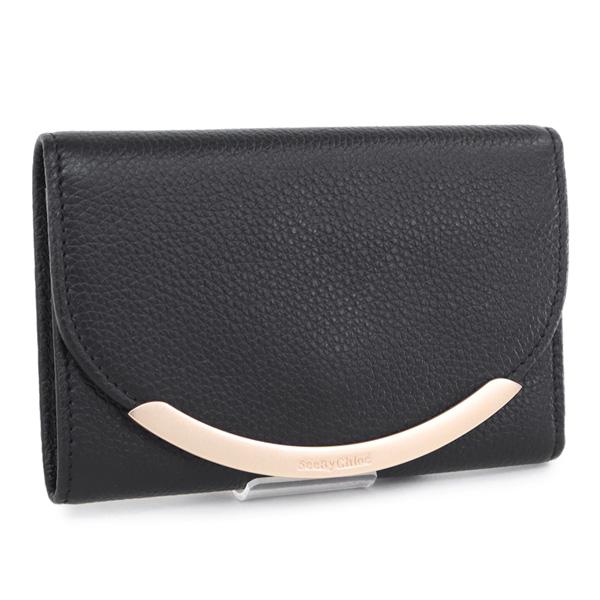 シーバイクロエ SEE BY CHLOE 財布LIZZIE リジー 折財布 ブラック (CHS17WP781349 001 BLACK ...