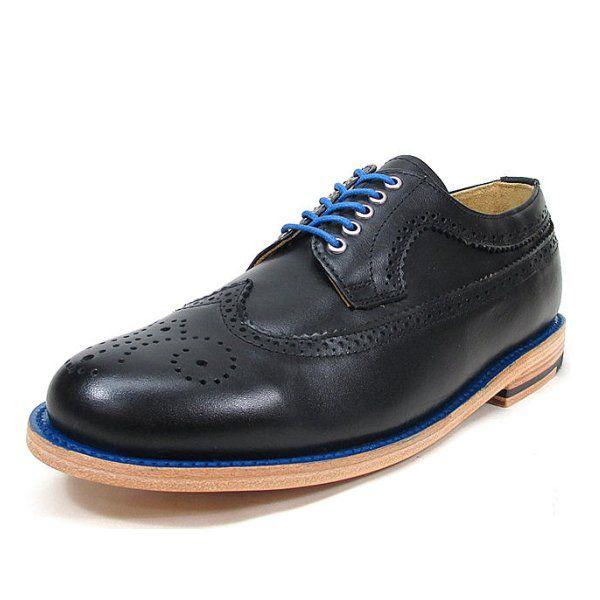 CAMINANDO カミナンド Caminando ウィングチップシューズ (ブラック) 1311 2Tone Long Wing Shoes ...