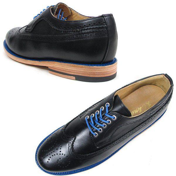 CAMINANDO カミナンド Caminando ウィングチップシューズ (ブラック) 1311 2Tone Long Wing Shoes ...