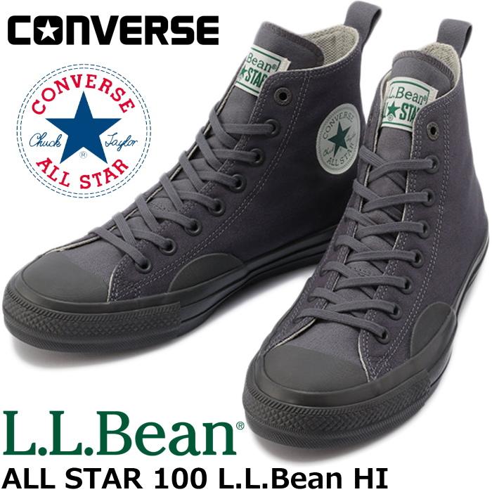 ALL STAR 100 コンバース オールスター 100周年 ハイカット CONVERSE L.L.Bean HI ストーングレイ エルエルビーン 撥水 スニーカー メンズ レディース ...