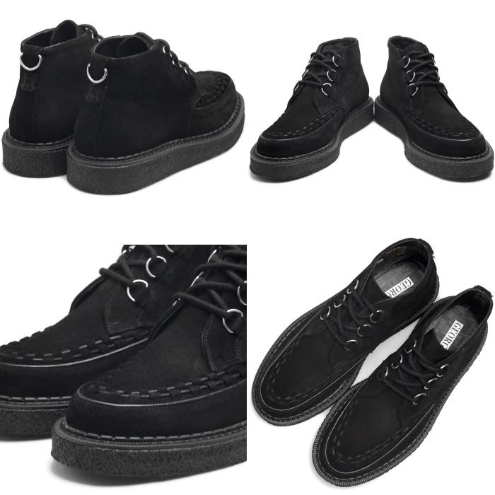 GEORGE COX HATTON BOOT ジョージコックス ハットン ラバーソール ブラックスエード Dリング ダブルクレープソール ...