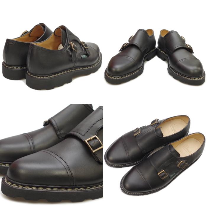 Paraboot パラブーツ ウィリアム PARABOOT WILLIAM 981412 ブラック DOUBLE MONK STRAP ...