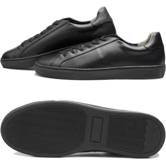 Schott LACE UP SNEAKER ショット レースアップスニーカー S23005 ブラック スニーカー メンズ ローカット レザー ...