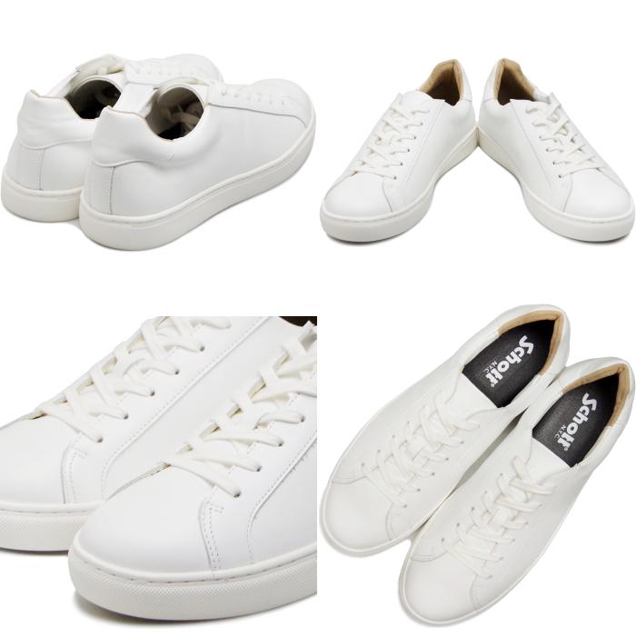 Schott LACE UP SNEAKER ショット レースアップスニーカー S23005 ホワイト スニーカー メンズ ローカット レザー ...