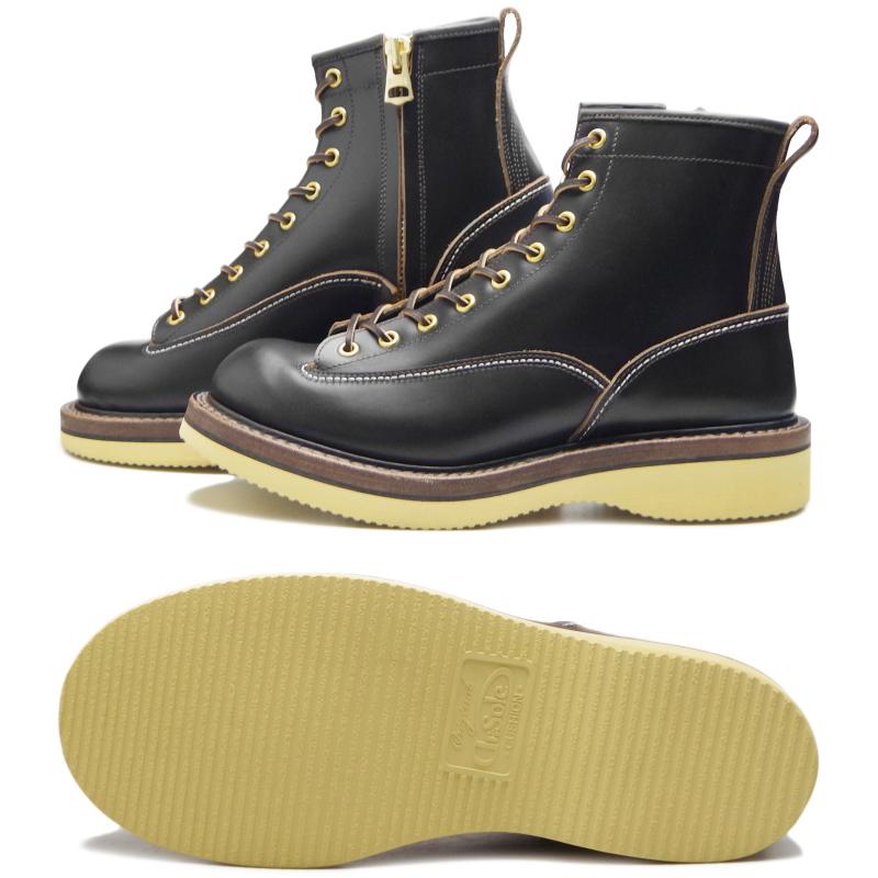 SPPN BOOTS スッピン SP-06L ブラック 6-INCH LACE TO TOE 6インチ レーストゥトゥブーツ レースアップ ...